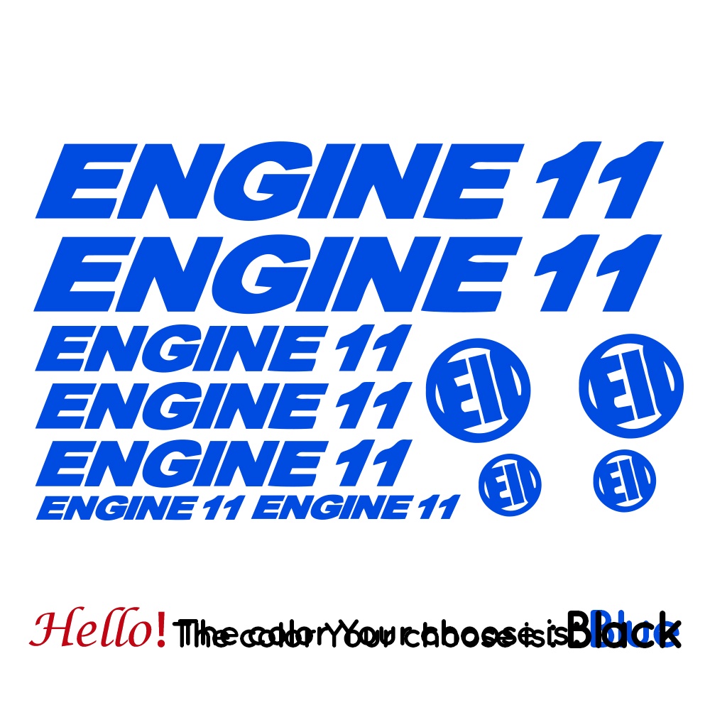 Engine 11 Bike Stickers Vinyl Decal Frame Cycle Bicycle Road Set ...