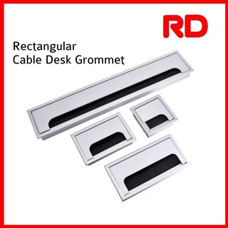 Office Hardware Rectangle Wire Cable Grommet Aluminum Square Table Desk ...