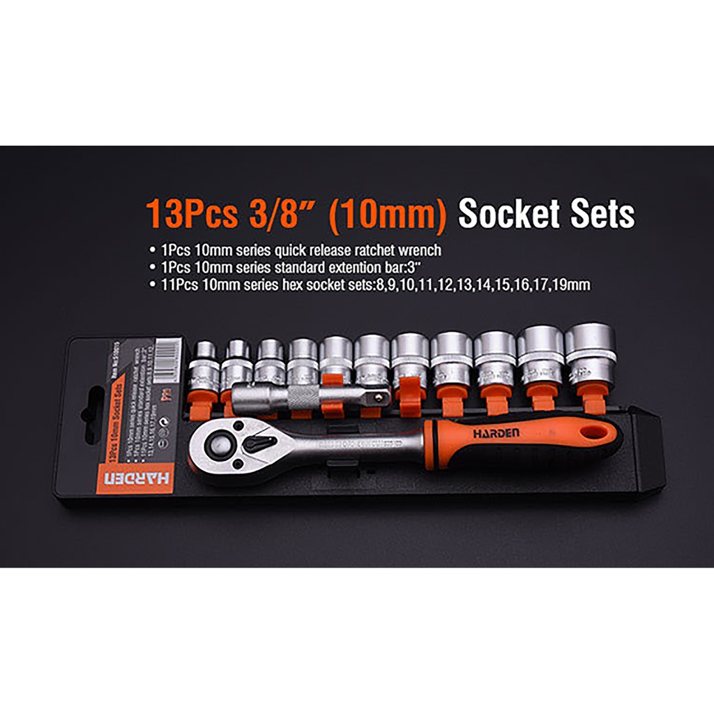 Harden Socket Sets Professional Chrome Vanadium Handle Tool Set ...