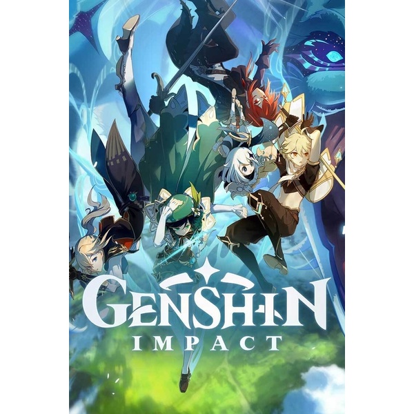 Genshin Impact : Official Gaming Poster / Sticker / Laminated Posters ...