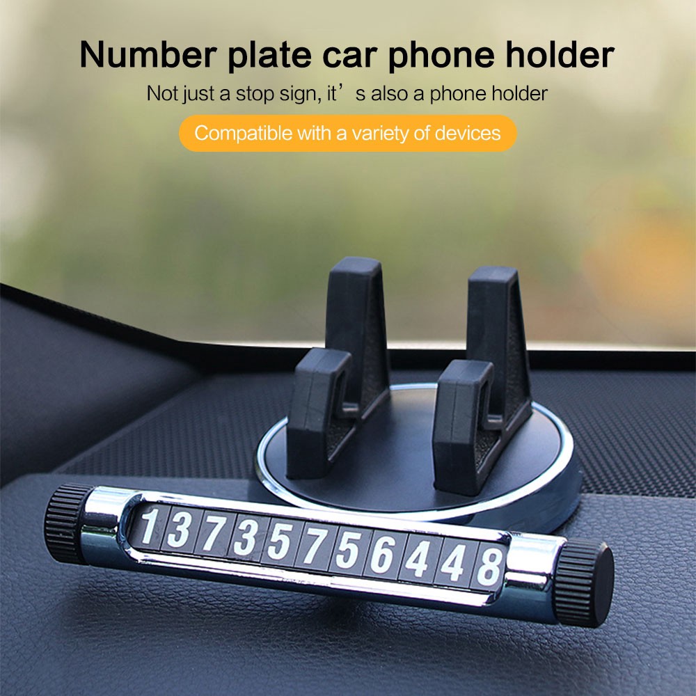 Temporary Parking Phone Number Card Car Personality Creative Rotatable ...