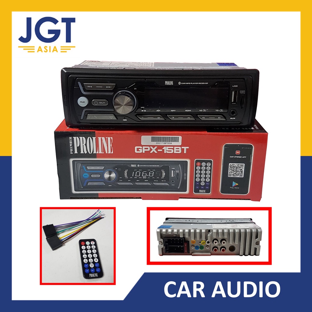 Proline GPX-15BT Car Stereo w/ AM/FM, Bluetooth, USB, MP3 Player ...