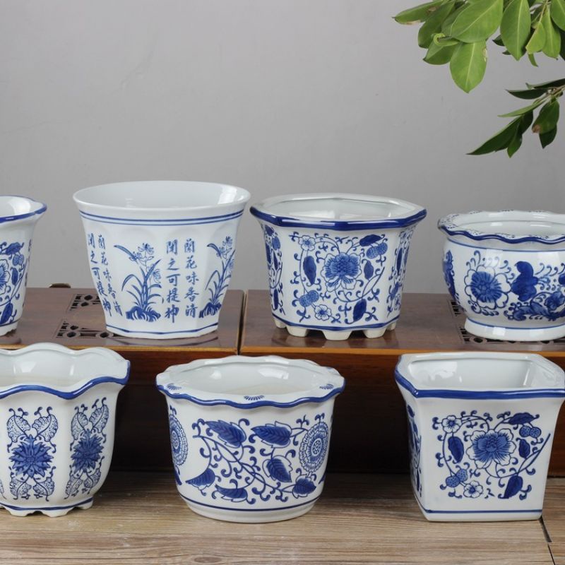 Blue and white ceramic pots (3in1 ) | Shopee Philippines