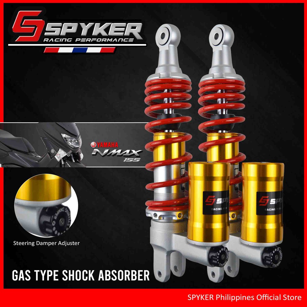 SPYKER GAS TYPE SHOCK ABSORBER (ADJUSTABLE) FOR YAMAHA NMAX 155 | 330mm ...