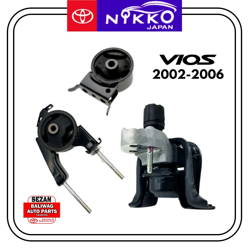 NIKKO JAPAN ENGINE SUPPORT SET RIGHT LEFT REAR VIOS 2002-2006 12305-0M030 12372-0M030 12371 ...