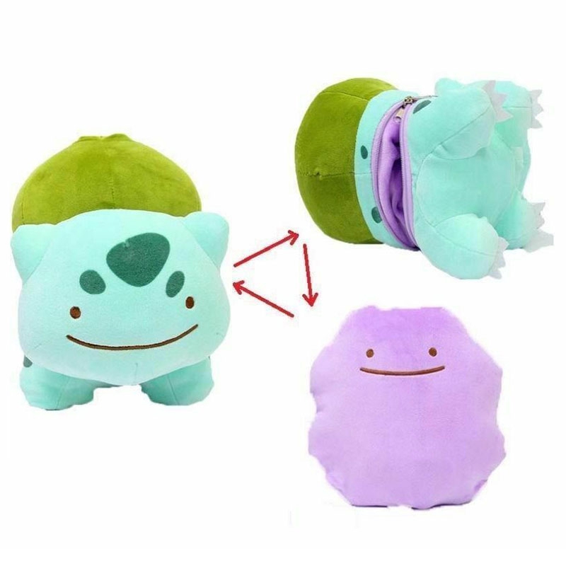 Gift Toys 4-8'' Pokemon Pikachu Bulbasaur Ditto Metamon Cushion Plush ...