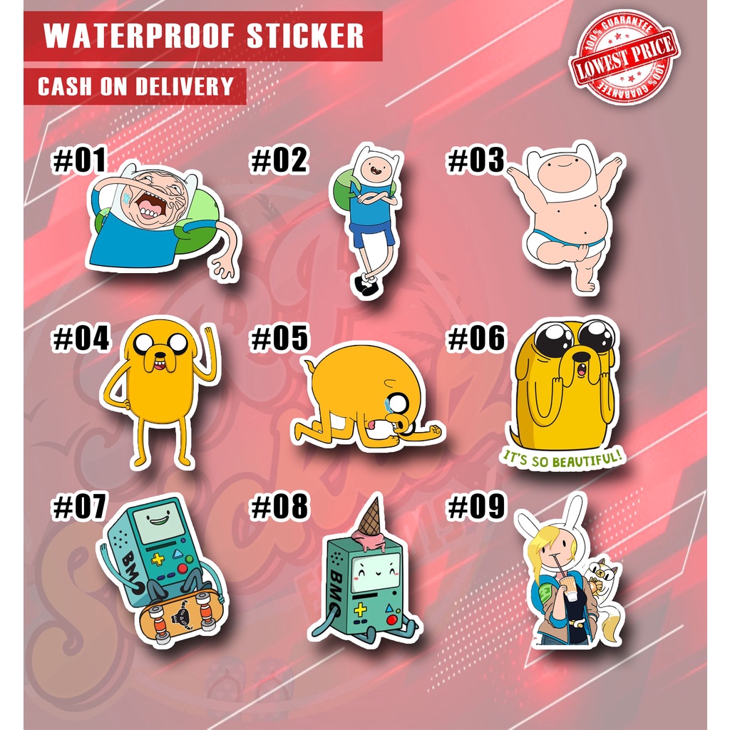 Adventure Time Cartoon Characters Stickers | Shopee Philippines