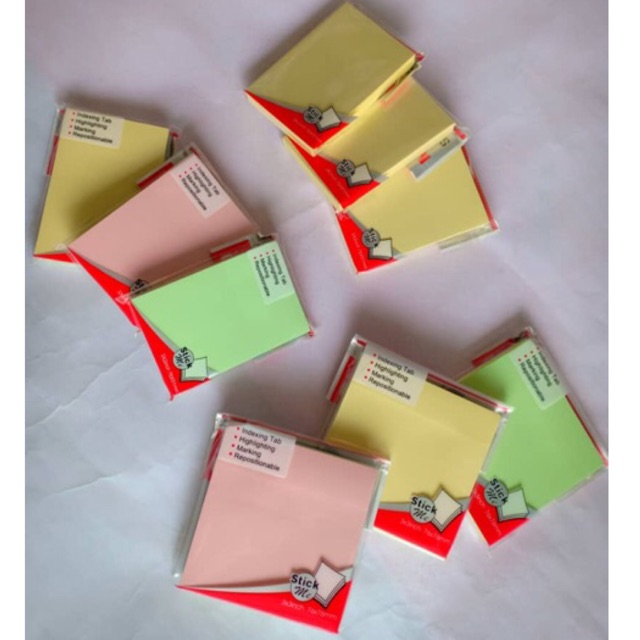 M&G Stick Note 2X3 / 3X3 mixed colour & yellow colour | Shopee Philippines