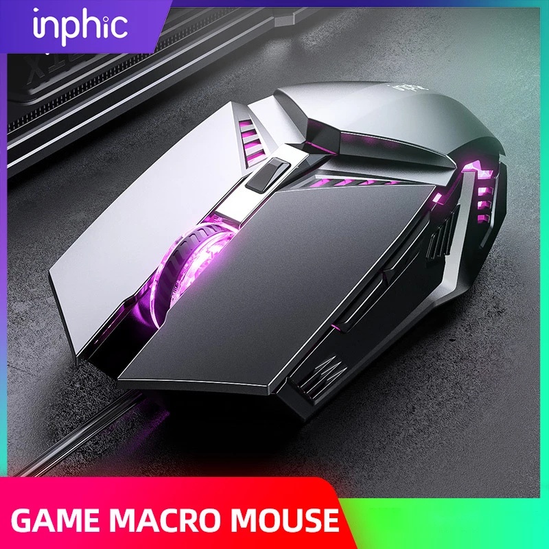 inphic PW2 Gaming Mouse 4000 DPI Adjustable USB Wired Silent Mouse With ...