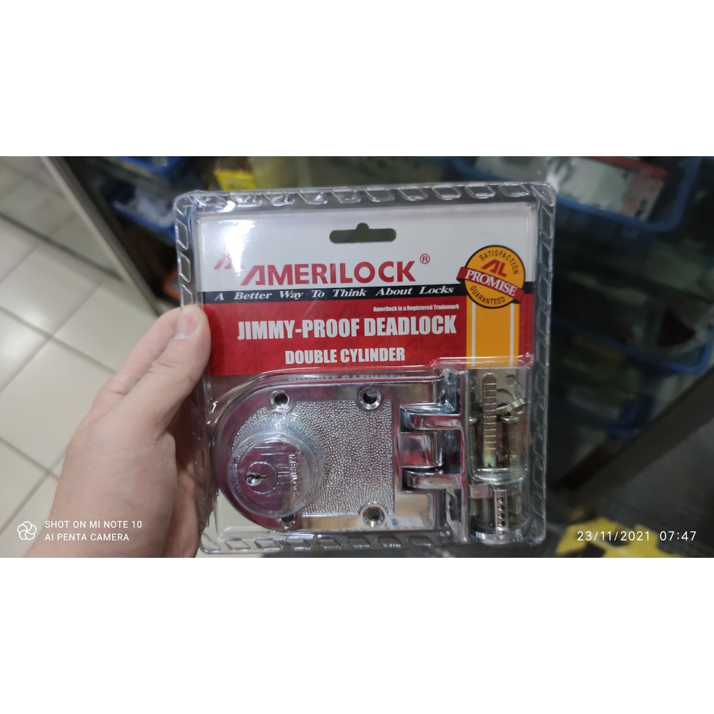 Amerilock Jimmy Proof Deadlock Deadbolt Double Cylinder 280 , Color ...