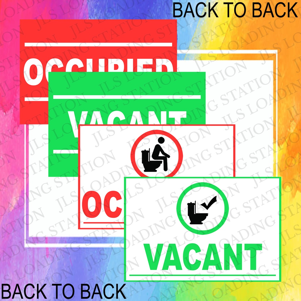 VACANT OCCUPIED (LAMINATED/PVC) SIGNAGE | Shopee Philippines