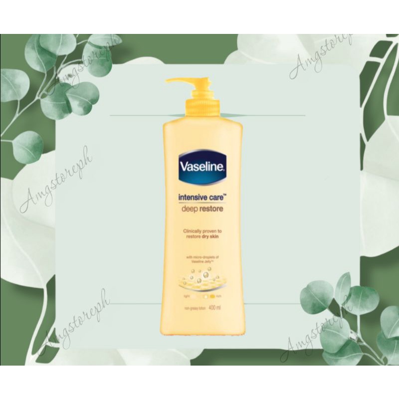 Vaseline Intensive Care Lotion Deep Restore Total Moisture(400ml) | Shopee Philippines