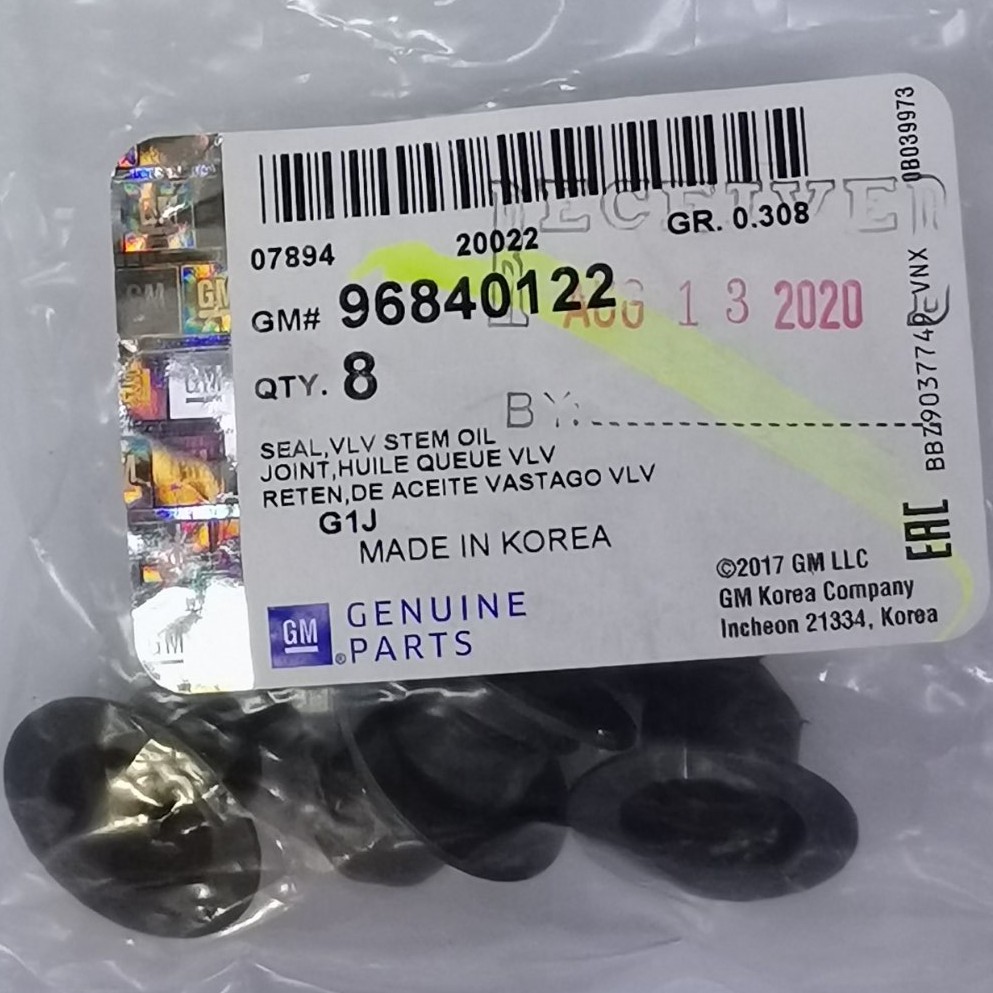 GM Valve Seal Set ( 8 pcs ) for Chevrolet Aveo 1.4L Chevrolet Optra 1 ...