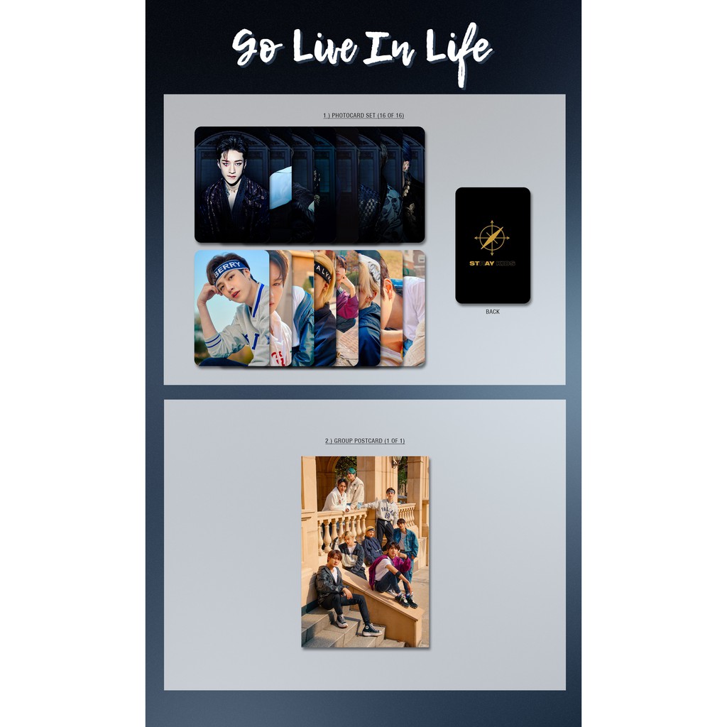 Stray Kids Unlock : 'Go Live In Life' Fanmade Photocard Set | Shopee ...