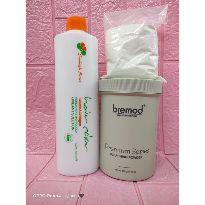 BREMOD PREMIUM BLEACHING POWDER WITH SUNBRIGHT OXIDIZING CREAM 1000ML ...