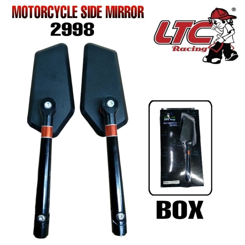 LTC 2998 MOTORCYCLE SIDE MIRROR FULL ALLOY STEM, ADJUSTABLE, TINTED ...