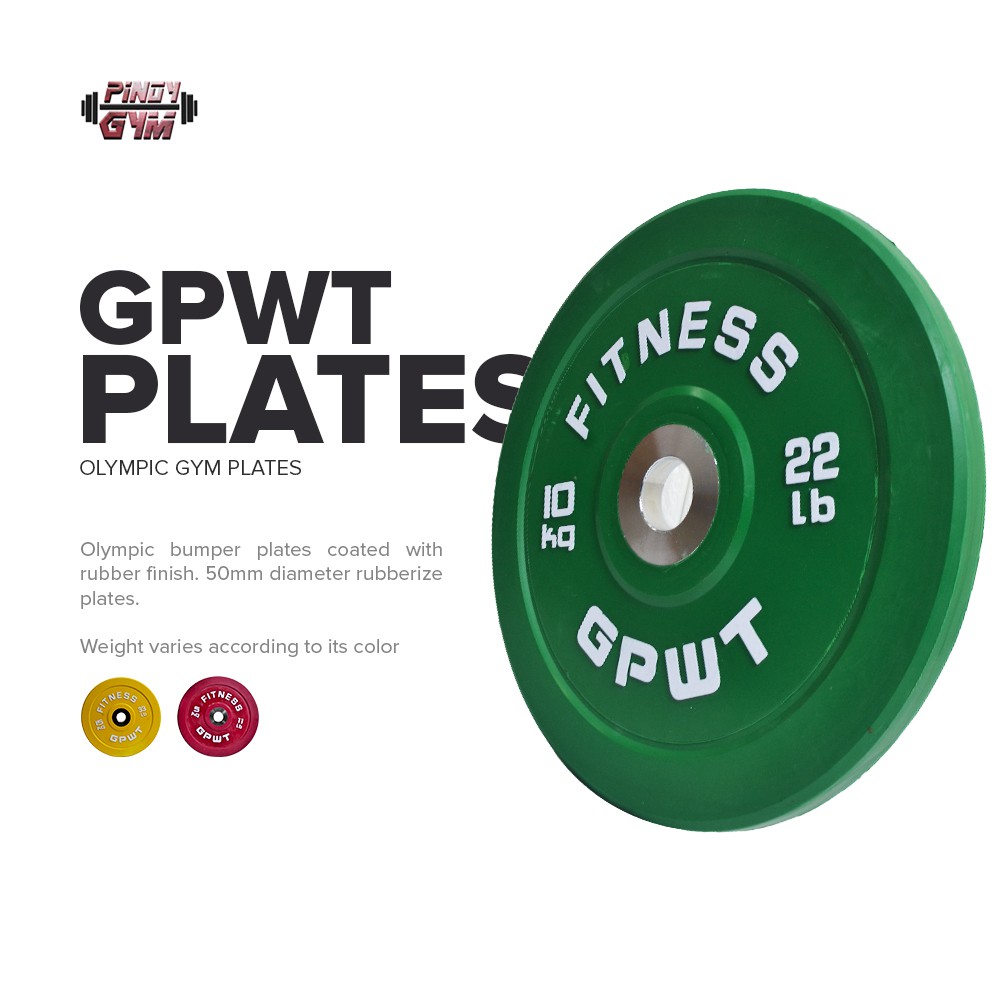 Fitness Weightlifting Dumbbellls Weight Rubber GPWT Plates 5Kg/11 Lb ...