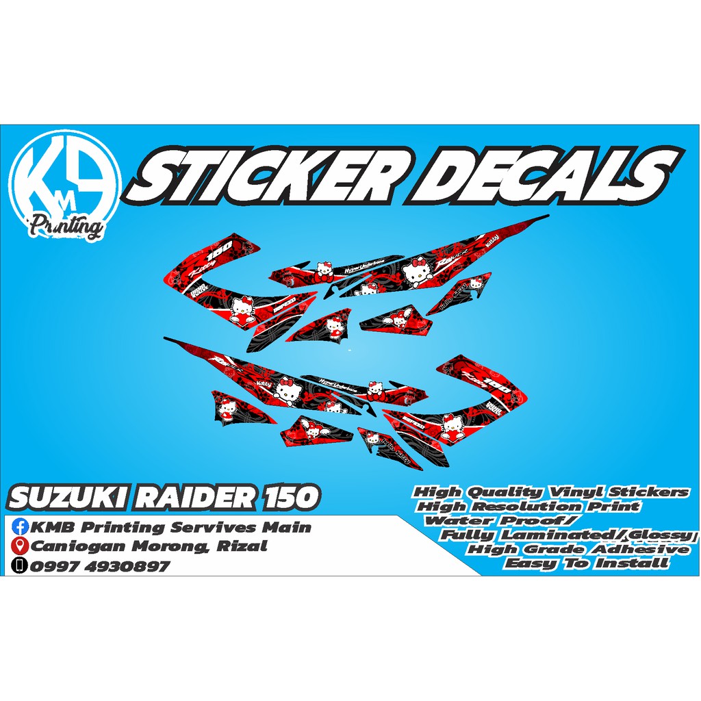 Suzuki Raider R150 HKitty Sticker Decals | Shopee Philippines
