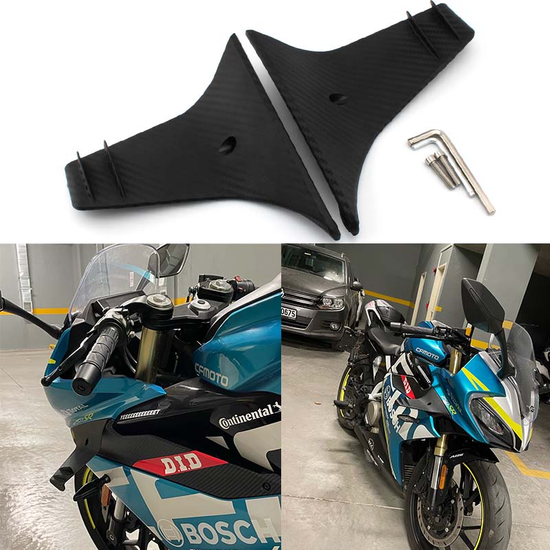Motorcycle Front Fairing Aerodynamic Winglets Dynamic Wing Kit Part FOR ...