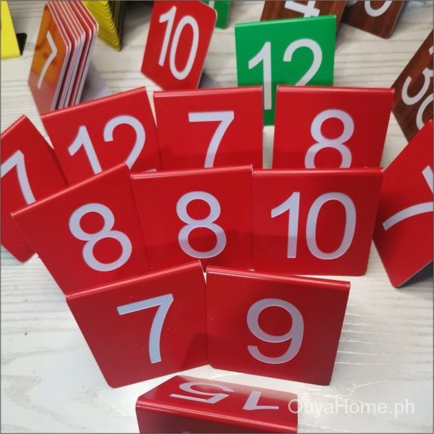Restaurant Table Number Plate Restaurant Table Plate Double-Sided ...