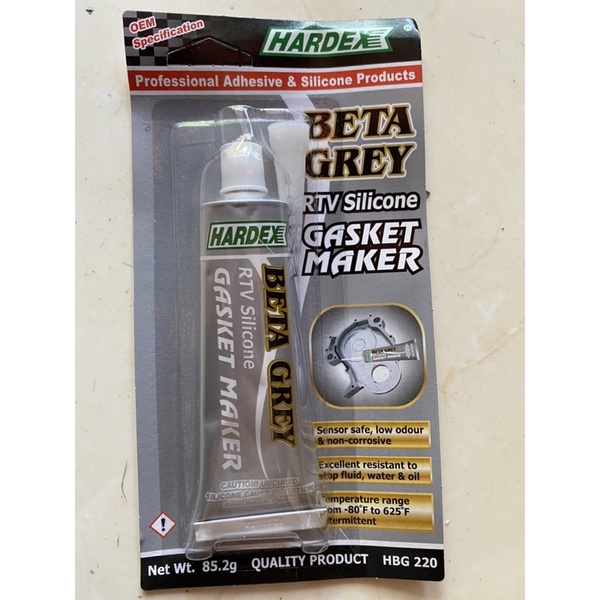 Hardex Beta Grey (Gray) RTV Silicone Gasket Maker 40g/ 85.2g | Shopee ...