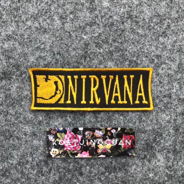 Patch/emblem Embroidery Sewing Logo+Nirvana Writing | Shopee Philippines