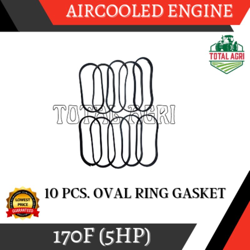 10 PCS Cylinder Head Gasket Oval Ring 170F 178F 186F Aircooled Diesel ...