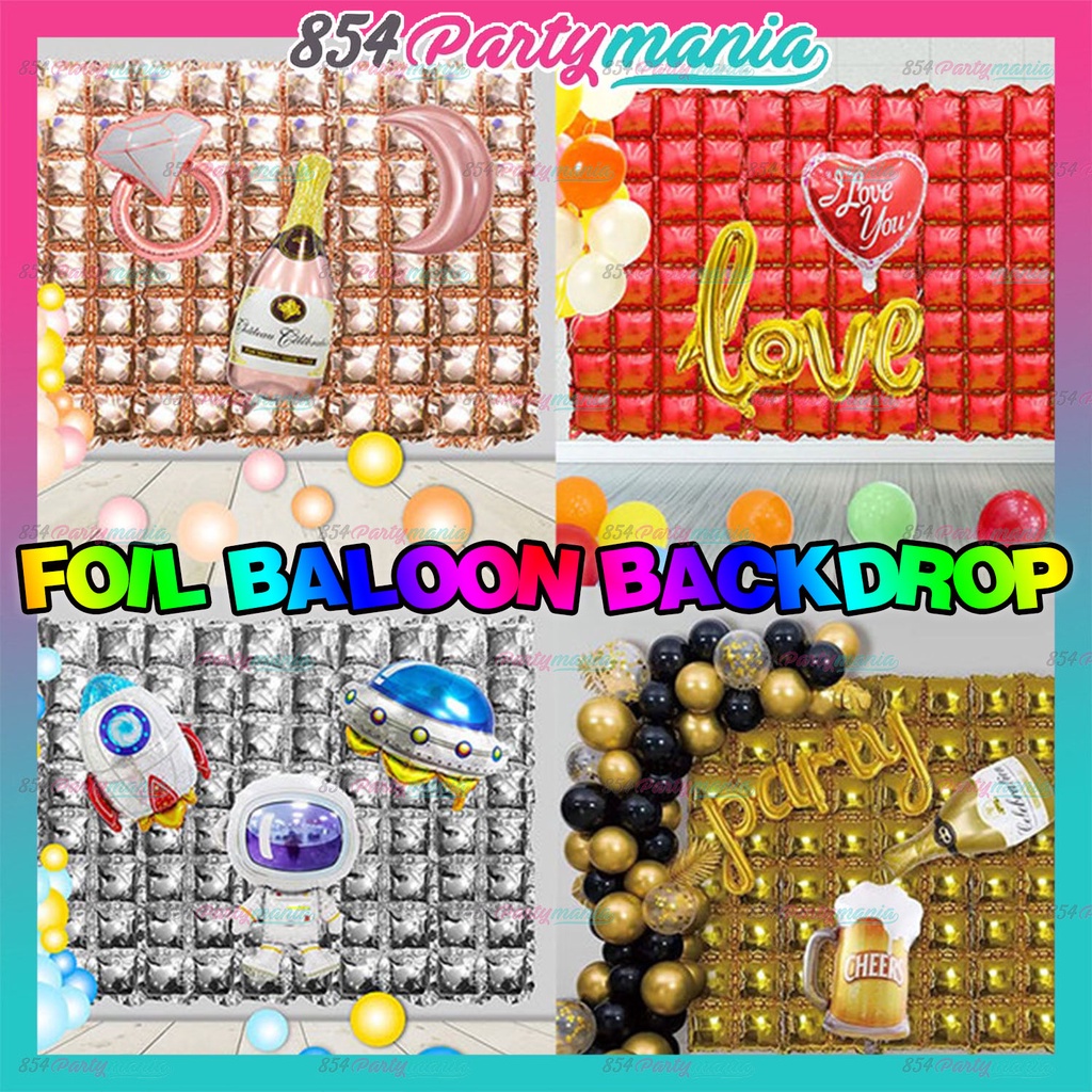 Foil Curtain foil balloon backdrop Wall Birthday Wedding party ...