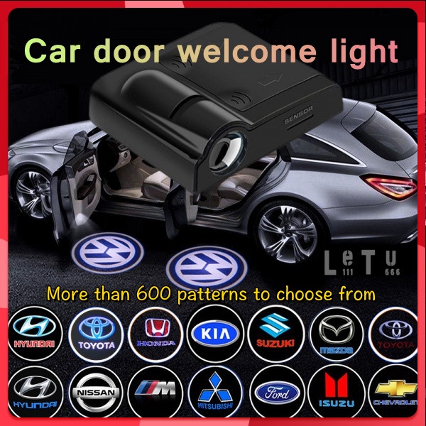 Ready Stock Universal LED Door Welcome Light Car Logo Decorative Wiring ...