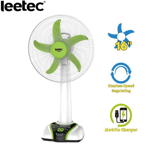 LEETEC LT-658 Rechargeable Fan LED Light with Oscillating 16 Super ...