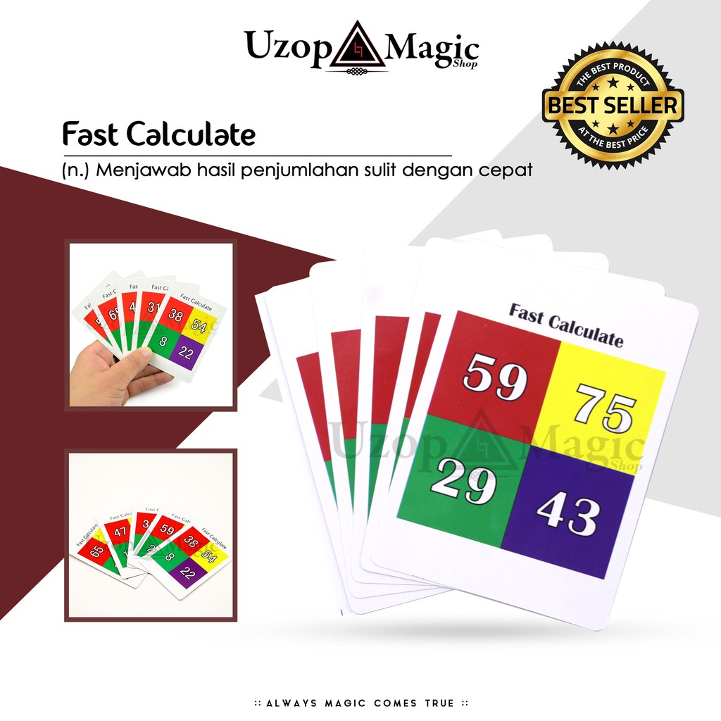 Fast Calculate - Uzop Magic Shop (Number Guessing Magic Tool) | Shopee ...