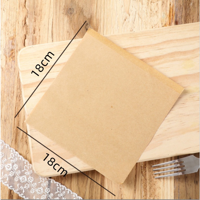 100pcs Kraft Paper Sandwich Donuts Bag Disposable Snack Pancake ...