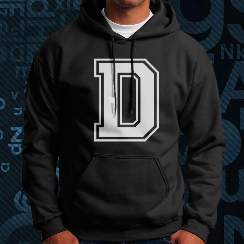 Initial Letter D Alphabet Hoodies Jacket for Men D01 | Shopee Philippines