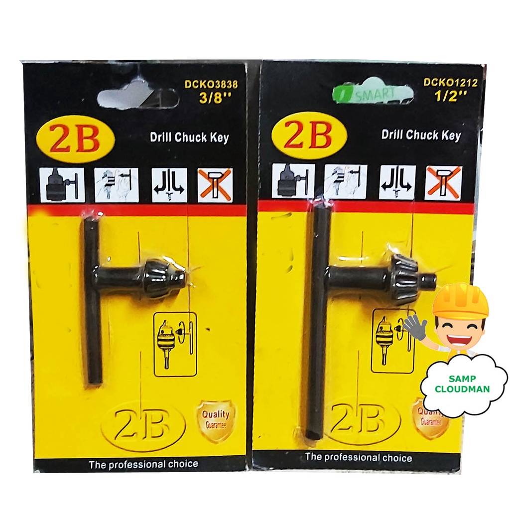 2B Drill Chuck Key 3/8 or 1/2 Key Wrench Keys Chuck for Electric Drills ...