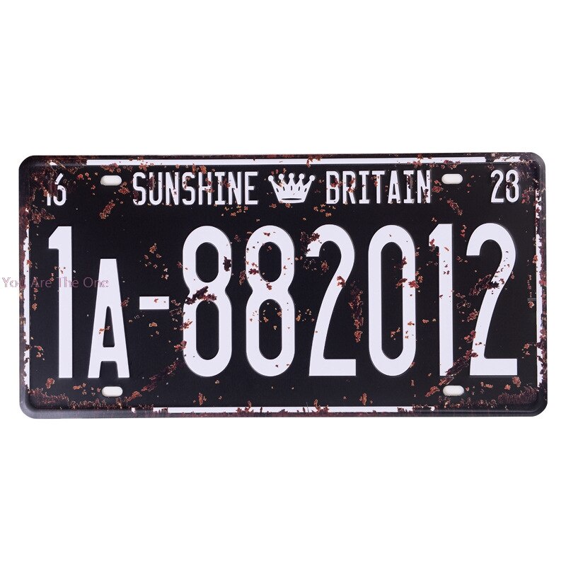 American Car Plates Number Bar Decoration USA License Plate Garage Iron ...