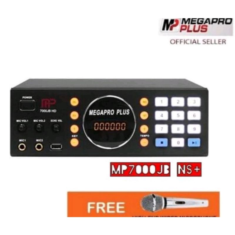 MEGAPRO PLUS MP-7000JB KARAOKE PLAYER 1TB HDD UP TO 30,000+++ SONGS WITH FREE WIRED MICROPHONE ...