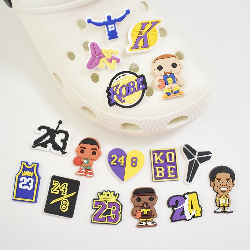 Cartoon Sport Nba Jibbitz Kobe Shoe Charms Basketball Jibbits for Crocs ...