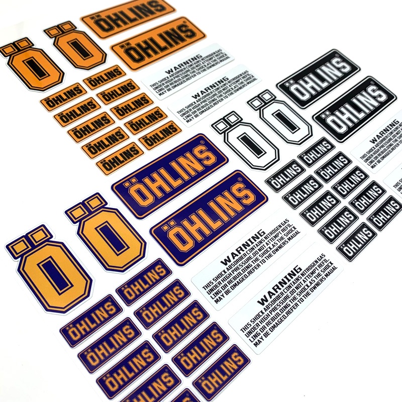 OHLINS Reflective Stickers Motorcycle Suspension Shock Decal Decoration ...