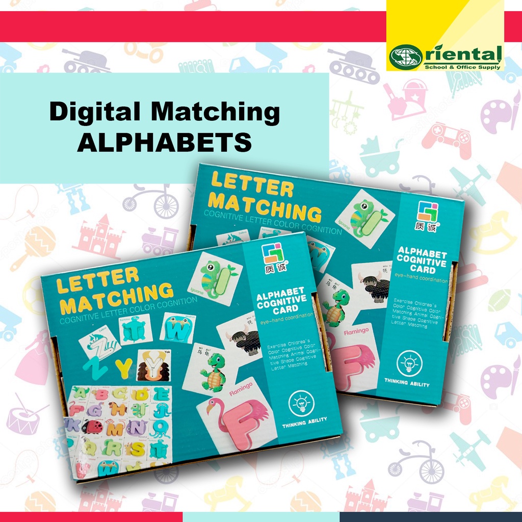 Letter Matching Educational Toy Alphabet Cognitive Card 26 Letters ...