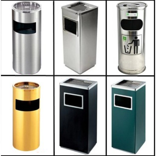 [Ready Stock #Trash Can Stainless Steel Trash With Inner Bin Hotel ...