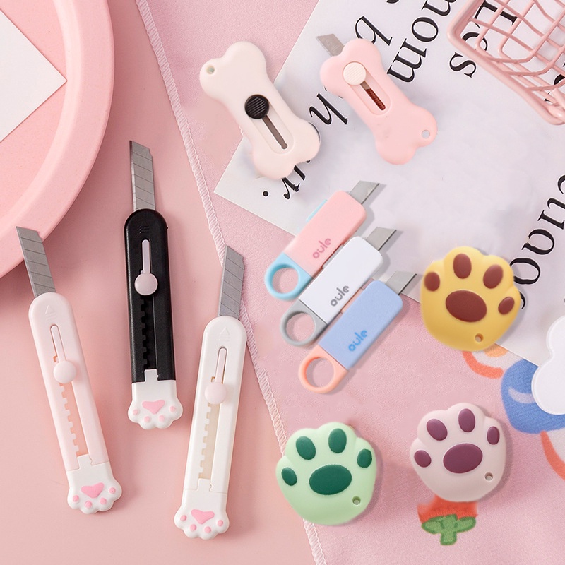Cute Cartoon Knife Mini Paper Cutter Parcel Cutter Art Knife Stationary ...