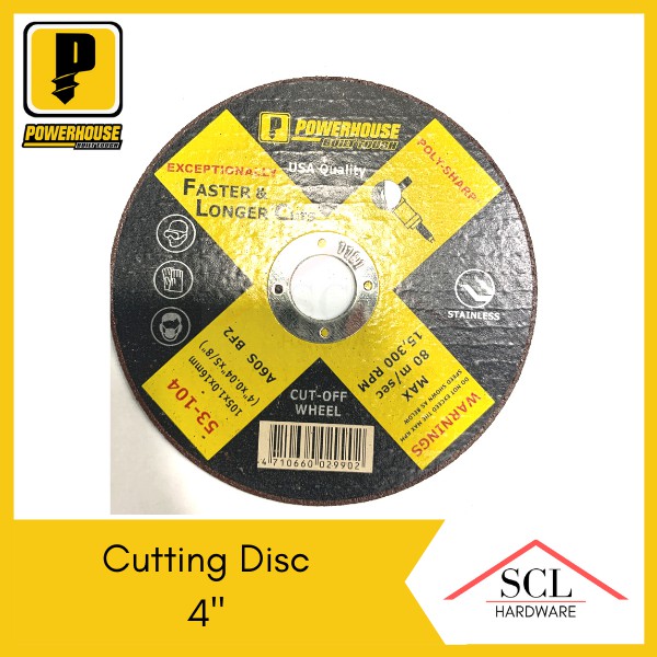 Powerhouse Cut-off Wheel / Cutting Disc for Stainless 4" | Shopee ...