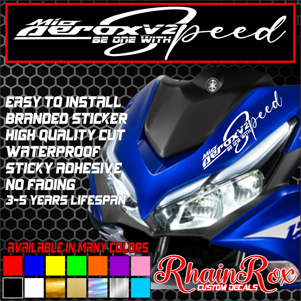 yamaha aerox v2 be one with speed sticker | Shopee Philippines