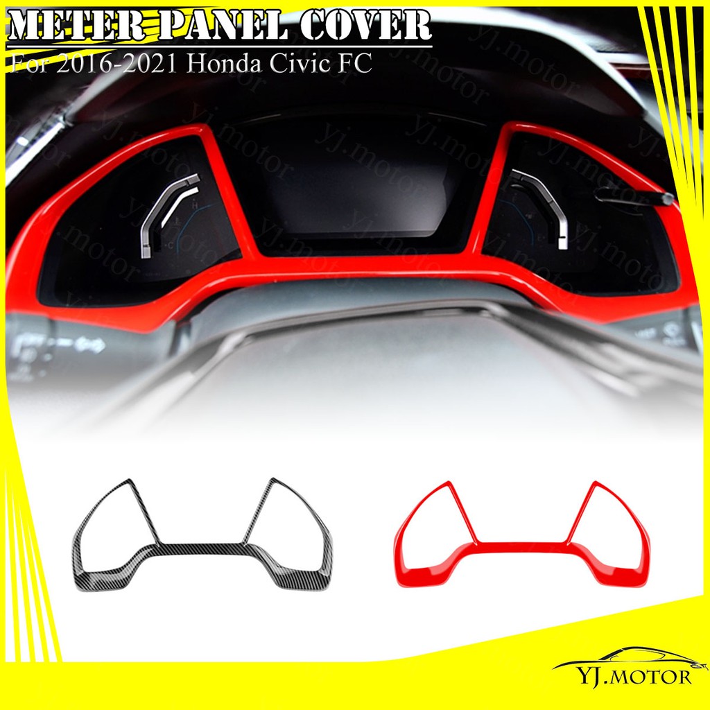 2016 - 2021 Honda Civic FC Dashboard Meter Panel Cover Trim Carbon ...