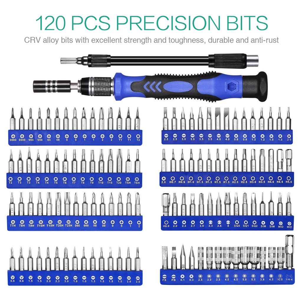 ORIA 142 in 1 Precision Screwdriver Kit with 120 Screwdrivers Bits ...