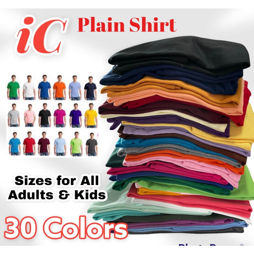 Round neck iC shirts assorted colors | Shopee Philippines