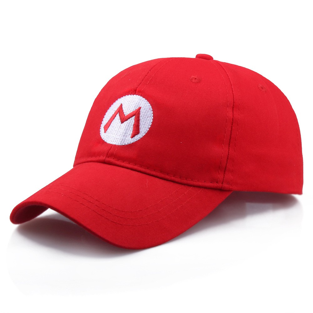 Super Mario Bros Adult Kids Costume Hat Anime Cosplay Red Mario Cap ...