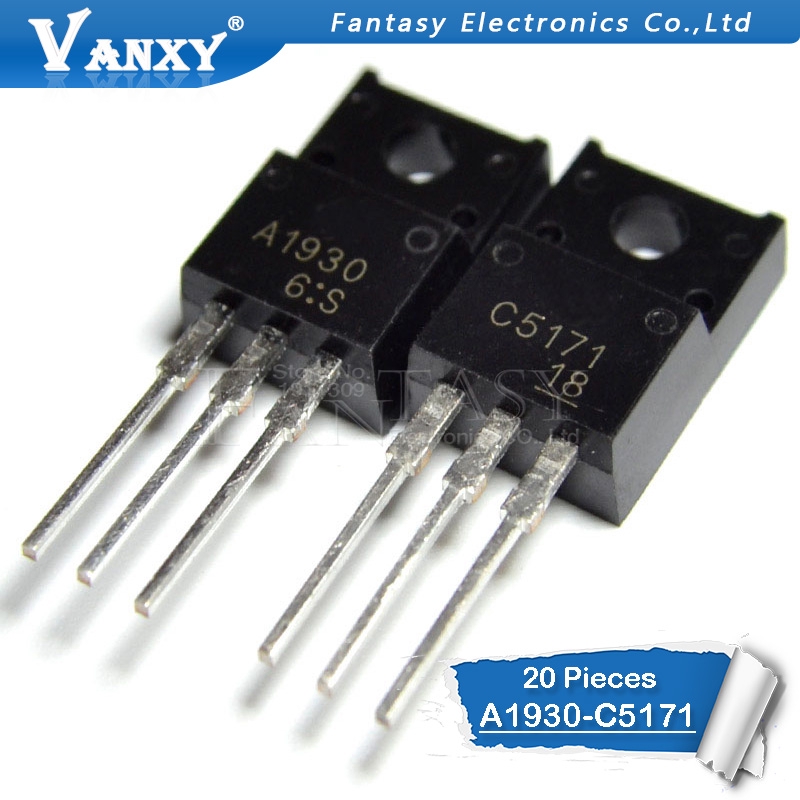 20PCS ( 10PCS 2SA1930 + 10PCS 2SC5171 ) A1930 TO-220 C5171 TO220 ...