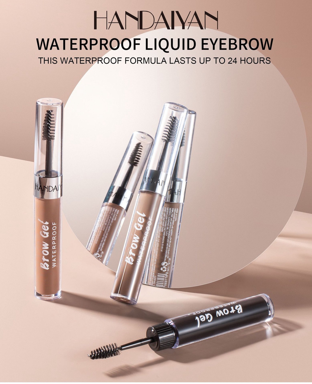 HANDAIYAN 8 Colors Double-ended Liquid Eyebrow Cream With Brush ...