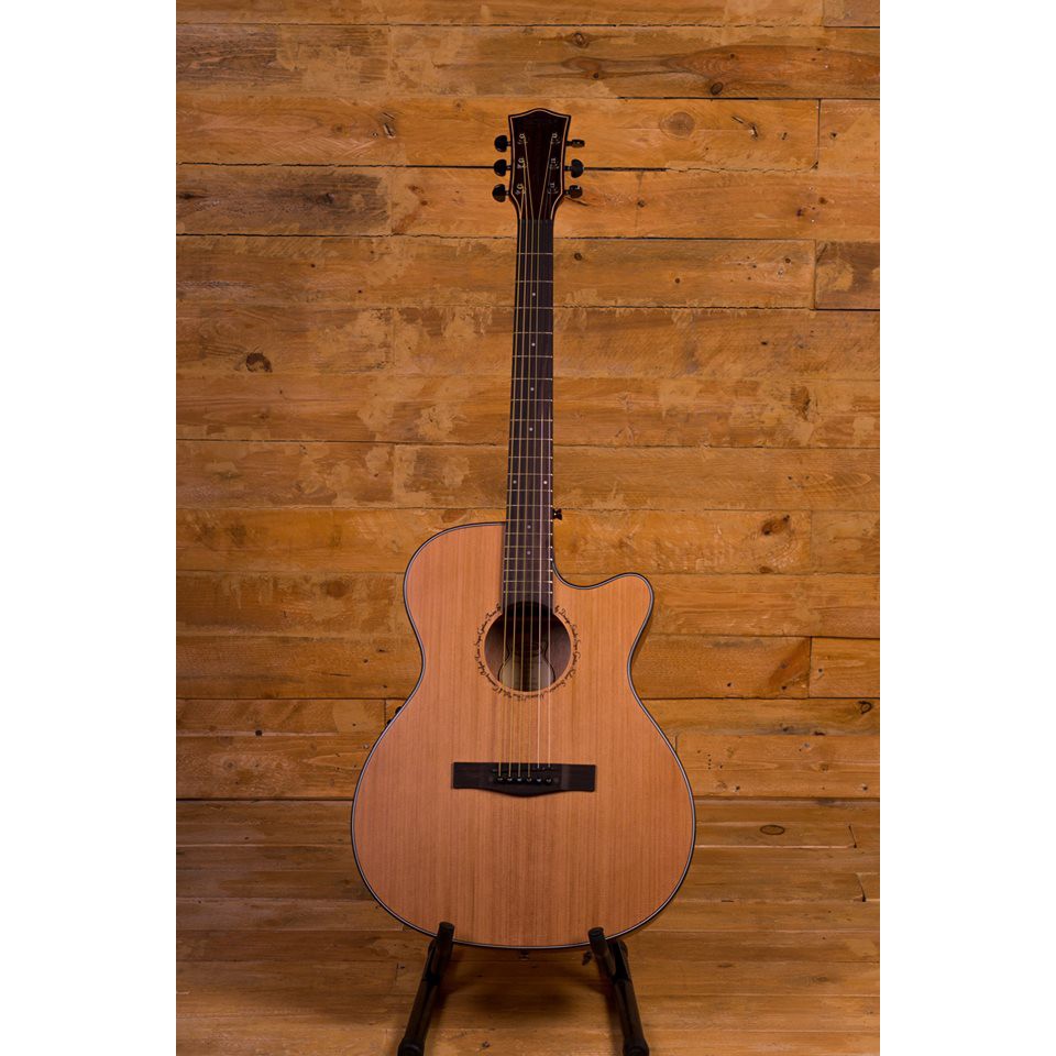 Sqoe Engkantado Brown Acoustic Guitar 40"-with Fishman pickup | Shopee ...